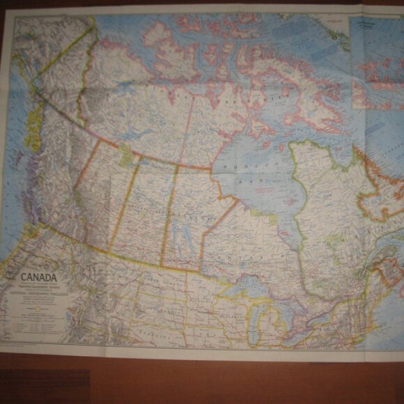 National Geographic | Art | 967 Nat Geo Foldout Map Canada 2275 X 315 W ...
